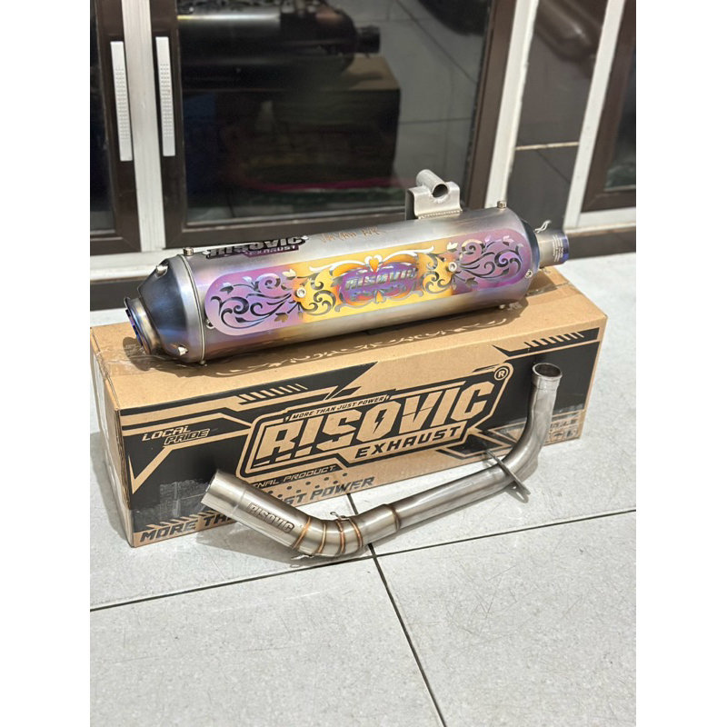 Jual KNALPOT STANDAR RACING ALA TITANIUM RISOVIC VARIO NMAX AEROX STYLO ...