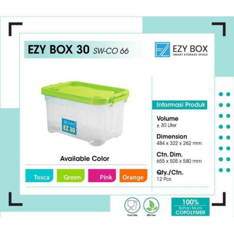 Jual container box serbaguna ezy 30 liter | Shopee Indonesia