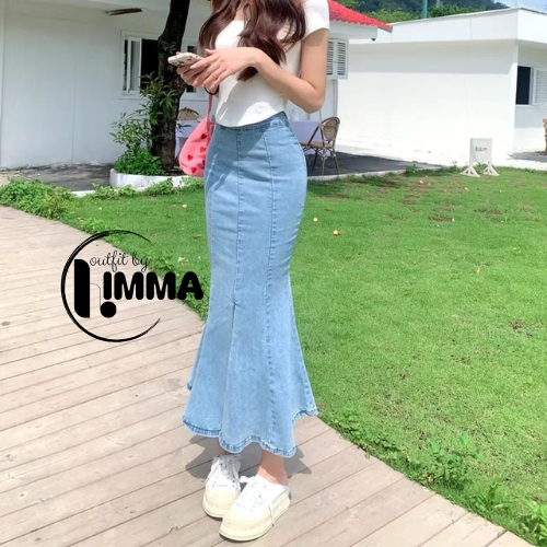 Jual ROK JEANS PUTRI DUYUNG WANITA MODEL KOREAN TERBARU-ROK DUYUNG ...