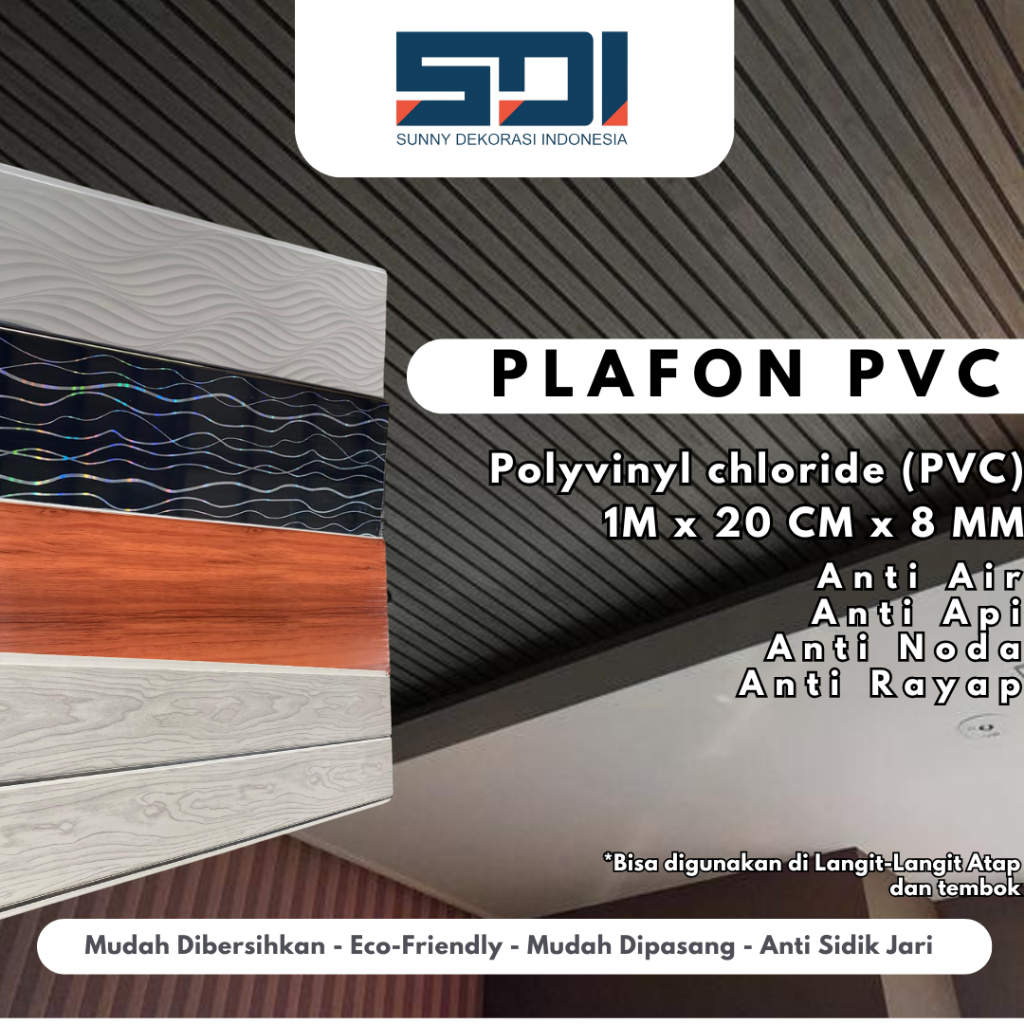 Jual [ PLAFON ] PLAFON PVC UKURAN 1M X 20 CM BERBAGAI MOTIF | Shopee ...