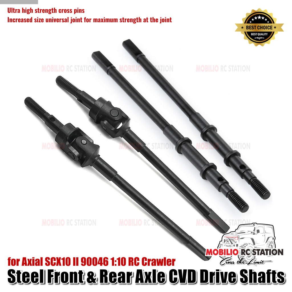 Jual Steel Front & Rear Axle CVD Drive Shafts for Axial SCX10 II RC ...