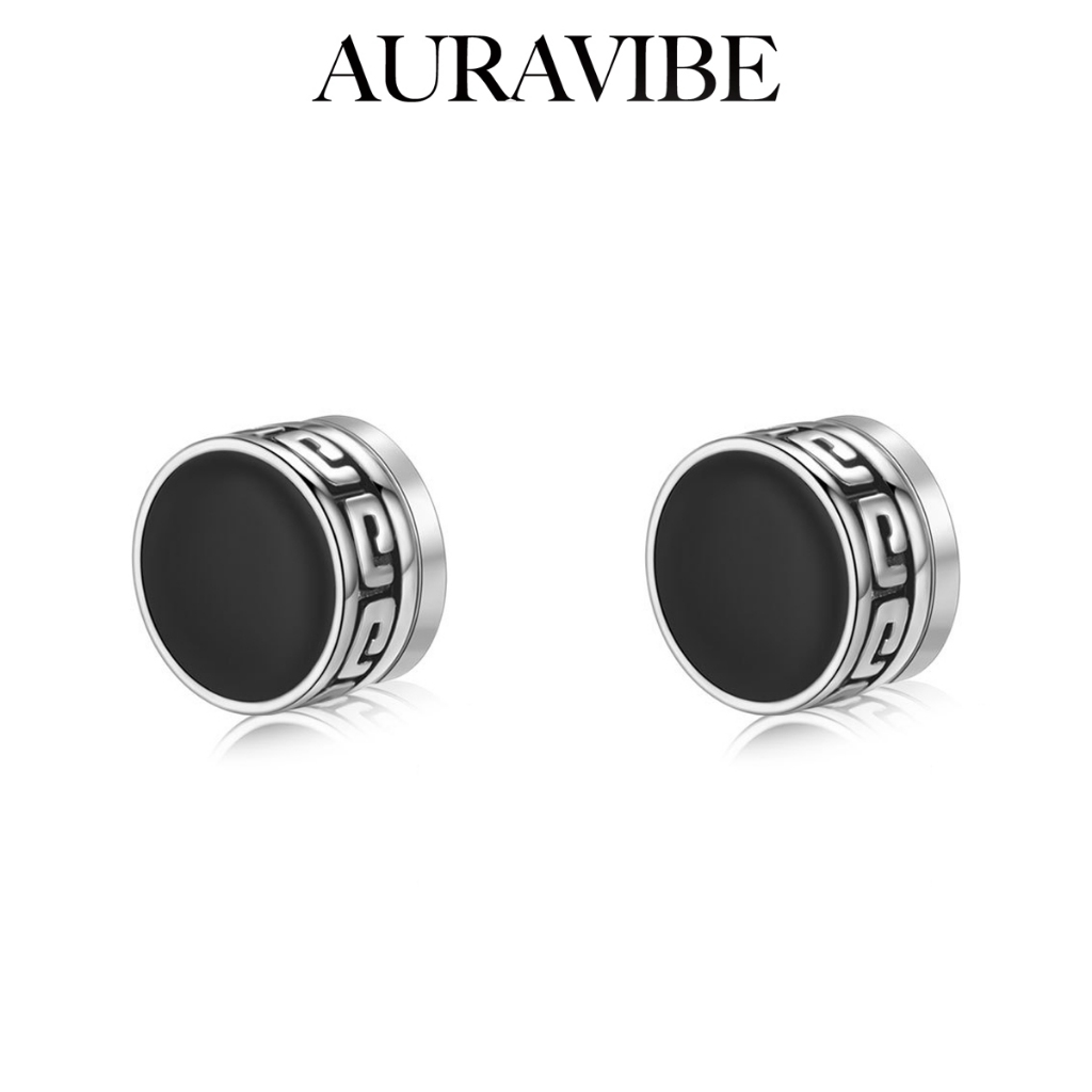 Jual AURAVIBE Anting pria Seri hitam Pola Tembok Besar Tidak mudah ...