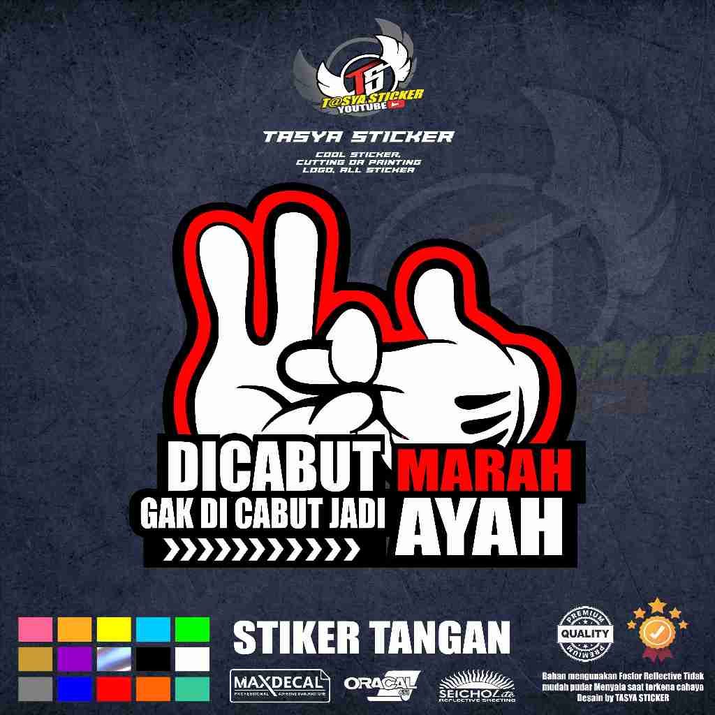 Jual STIKER CUTTING TERBARU TANGAN STICKER VIRAL KATA-KATA LAPTOP MOBIL ...