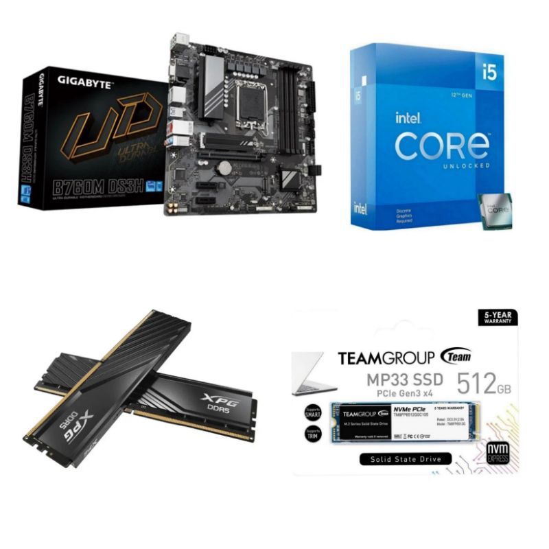 Jual Paket Processor Gaming Intel Core i5 12400 / i5 12400F Box Gen 12 LGA 1700 RAM DDR5 32GB ...