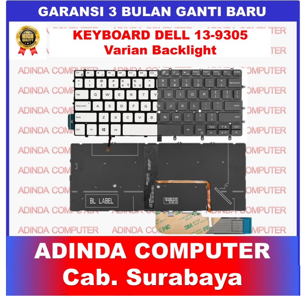 Jual Keyboard Dell XPS 13 9305 9360 9370 9380 7390 P82G 82FHM 082FHM ...