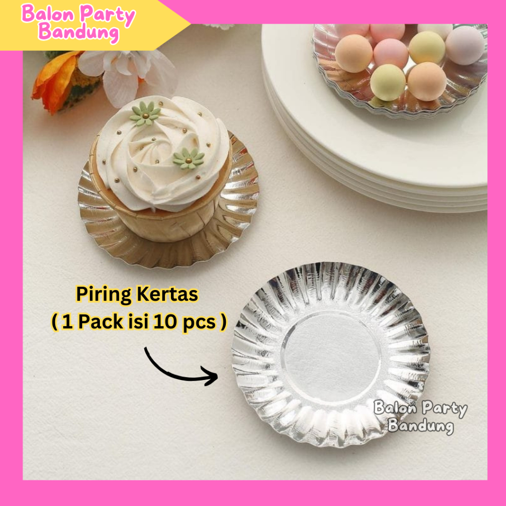 Jual [ 1 Pack = Isi 10 pcs ] Piring Kertas Kue Ulang Tahun Ukuran 12 Cm / Untuk Snack Buah Cake ...