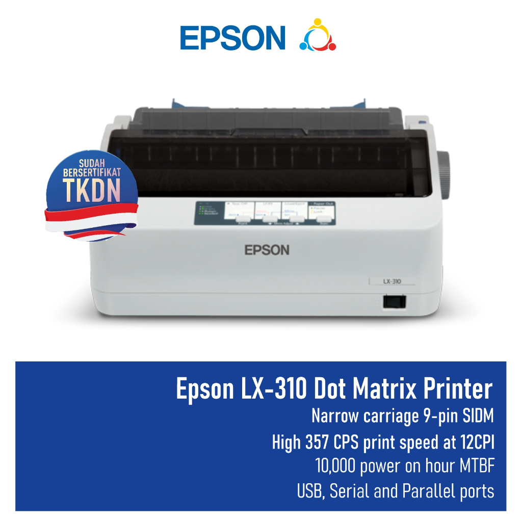 Jual Epson Printer LX-310 Dot Matrix TKDN Printer | Shopee Indonesia