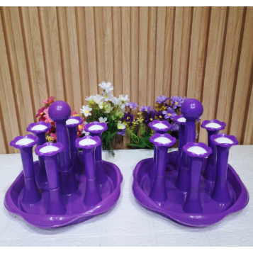 Jual GLASS STAND BULAT NP 143 DAISUKI 6HOLE RAK GELAS / TEMPAT GELAS/STAND GELAS ISI 6/WADAH ...