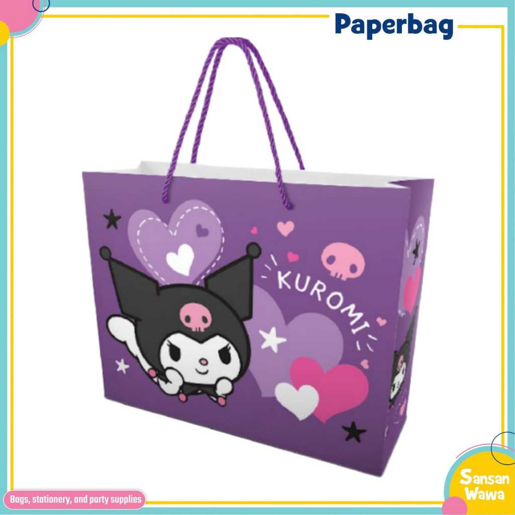 Jual Kuromi paper bag goodie bag souvernir , kantong kertas ulang tahun ...