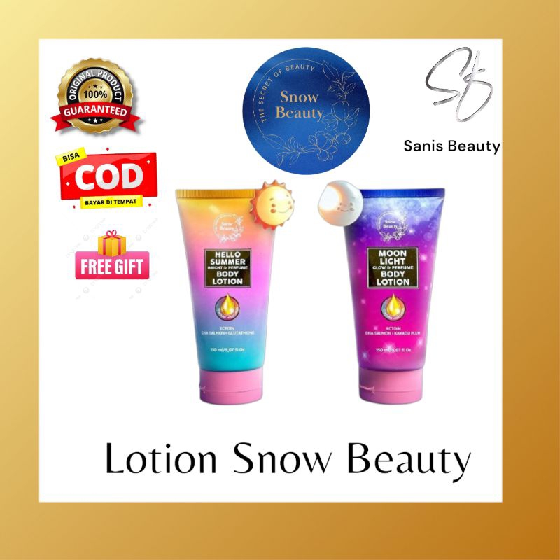 Jual BODY LOTION SNOW BEAUTY HELLO SUMMER/MOON LIGHT BPOM ORIGINAL 100% ...