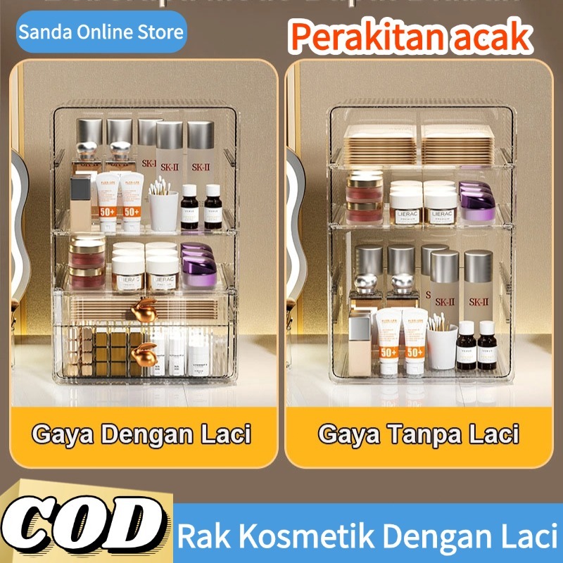 Jual Tempat Penyimpanan Dengan Penutup / Rak Kosmetik Akrilik ...