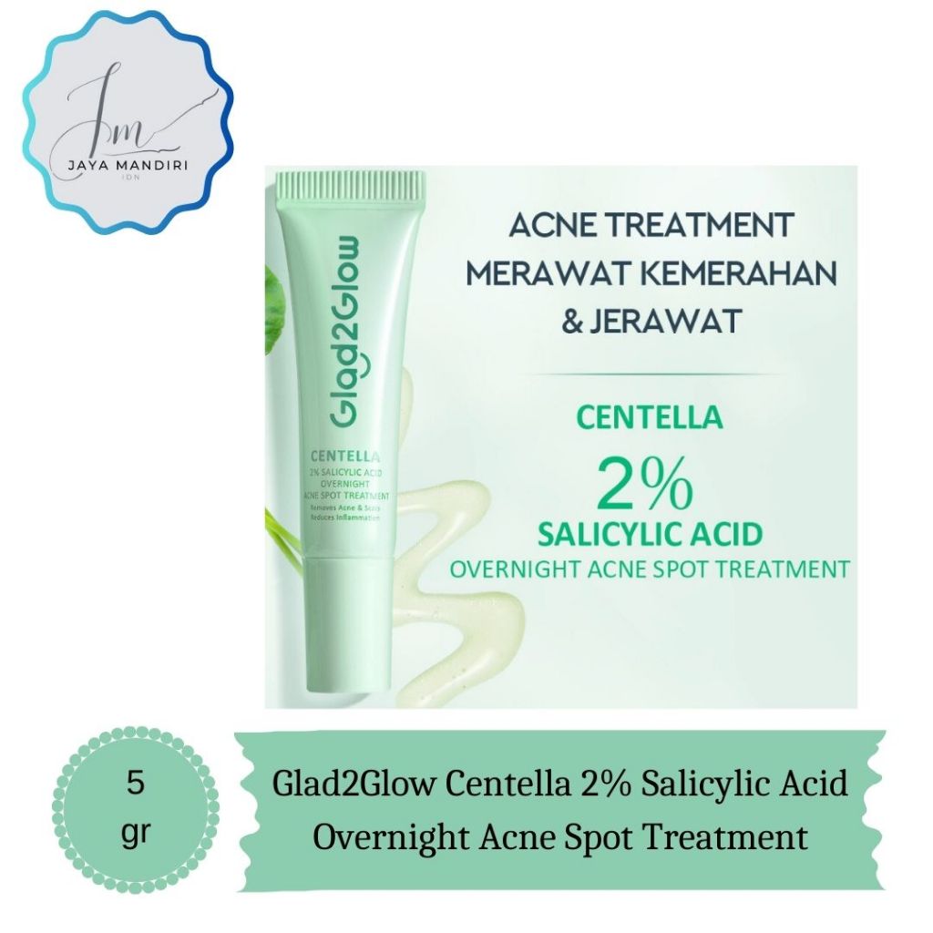 Jual GLAD2GLOW G2G Centella 2% Salicylic Acid Overnight Acne Spot ...