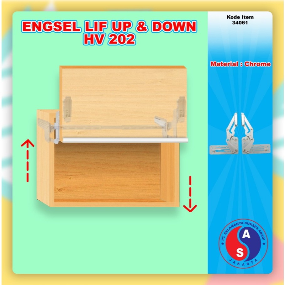Jual Engsel Lift Up & Down Winston HV 202 for Cabinet Panel 340 - 380 ...