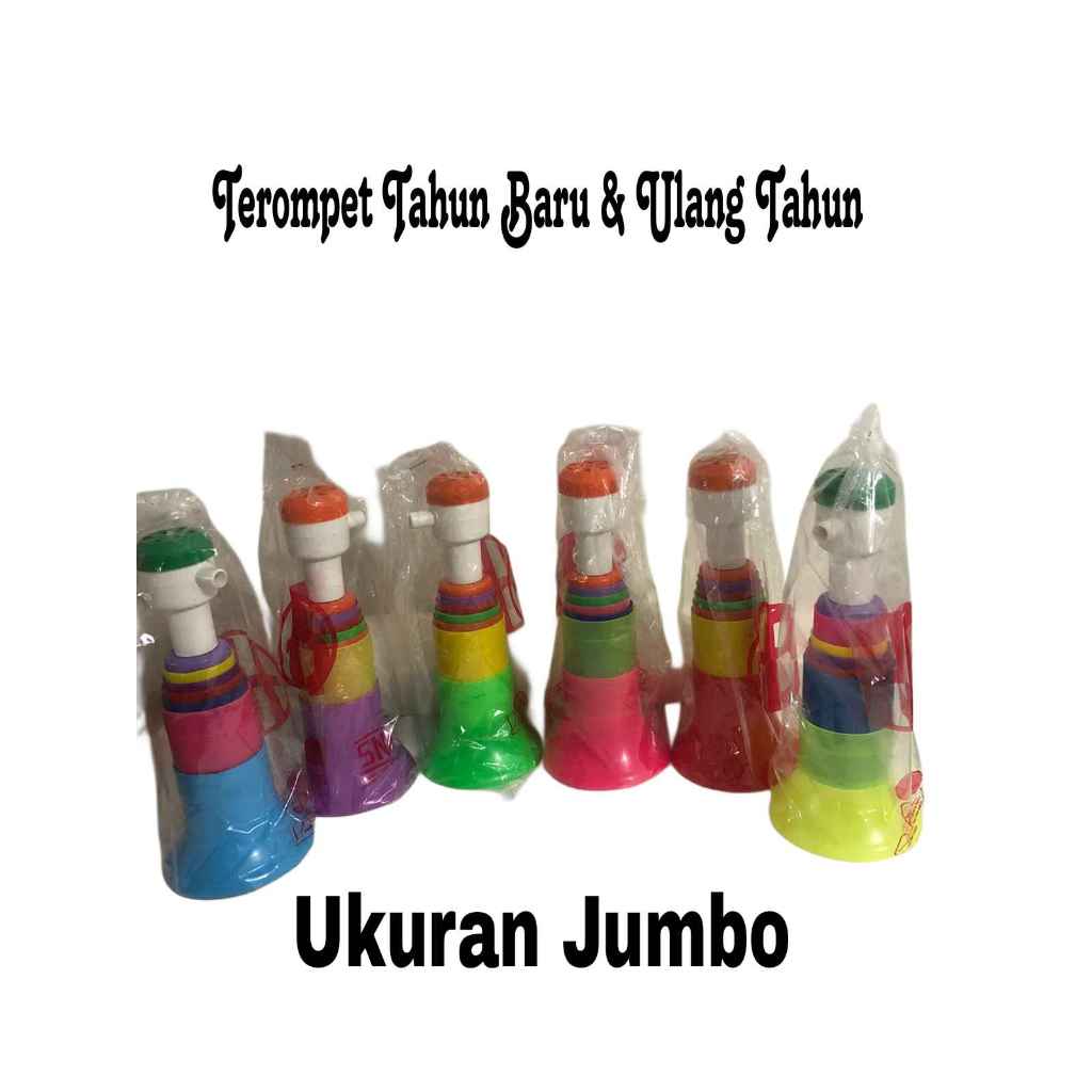 Jual TEROMPET TAHUN BARU BESAR/TROMPET BESAR RAINBOW 3 SUSUN PANJANG ...
