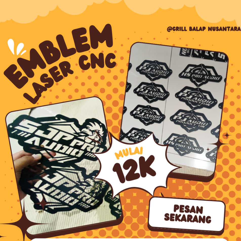Jual EMBLEM LOGO CUSTOM LASER CNC | Shopee Indonesia