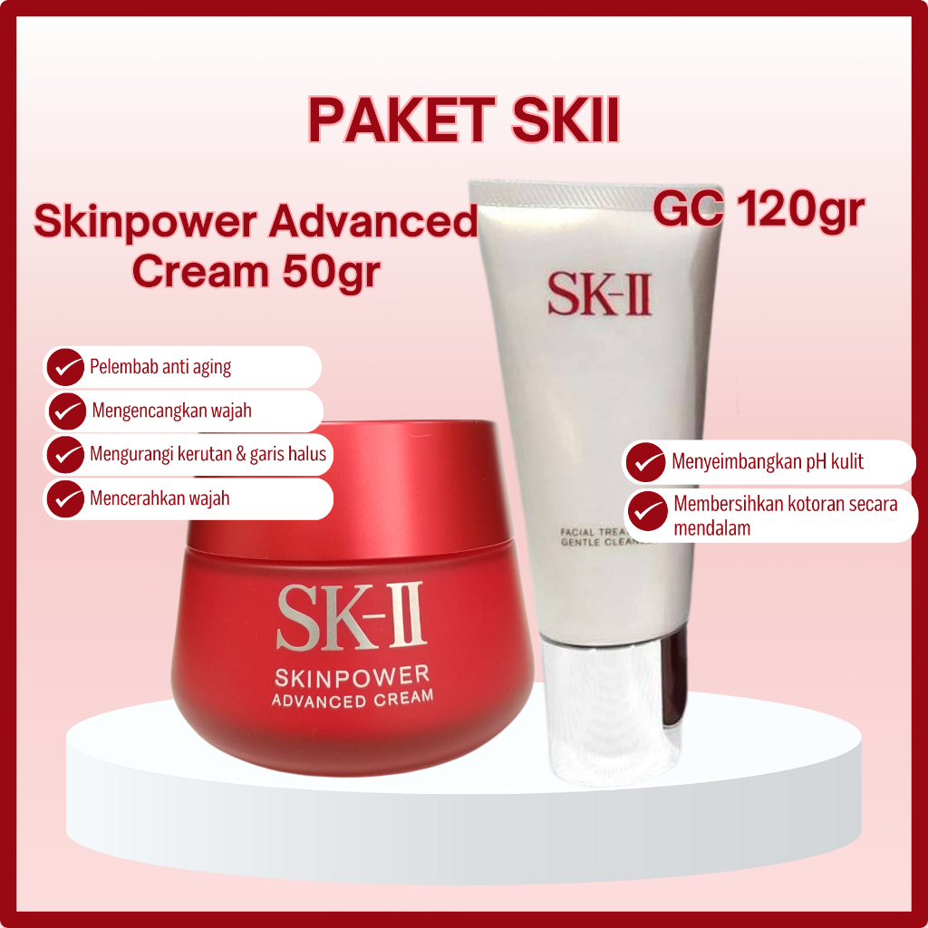 Jual SKII SK-II SK2 Cleanser 120gr + Skinpower Advanced Cream 50gr - PAKET FULL SIZE | Shopee ...