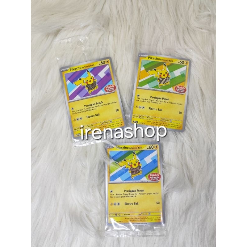 Jual Pokemon / Pokemon Festival 2024 / Pikachu Batik / Promo Card / Ogerpon / Berkemeja Batik ...