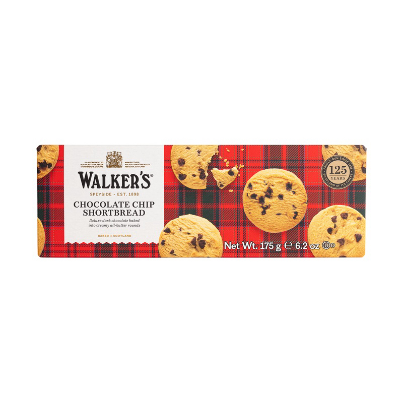 Jual WALKERS Shortbread Chocolate Chip 175 gr snack import from ...
