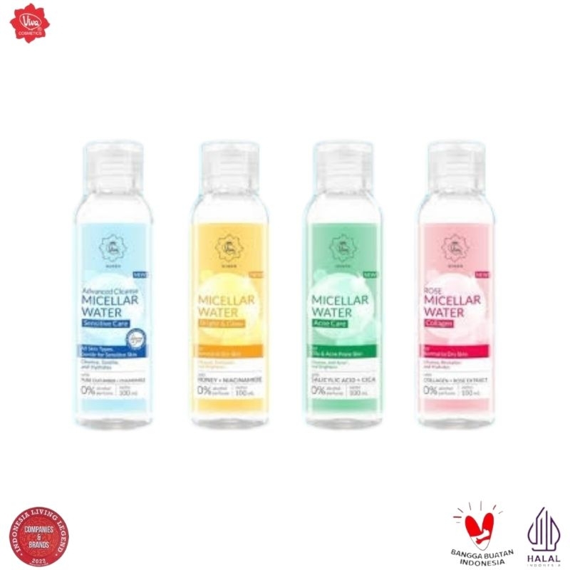Jual VIVA Queen Micellar Water Advanced Cleanse Sensitive Care | Rose Collagen | Bright & Glow ...