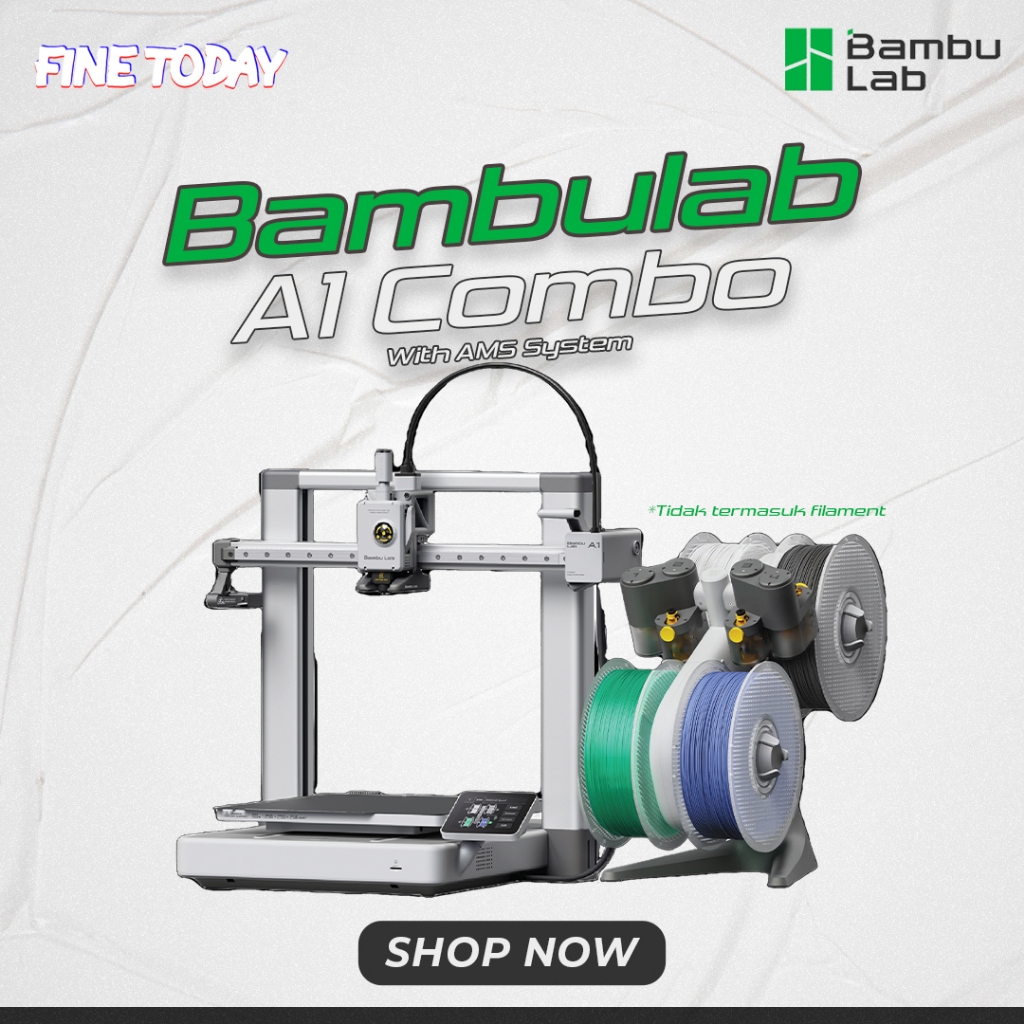 Jual 3D FDM Printer Unit BambuLab A1 COMBO with AMS Multi Colour System ...