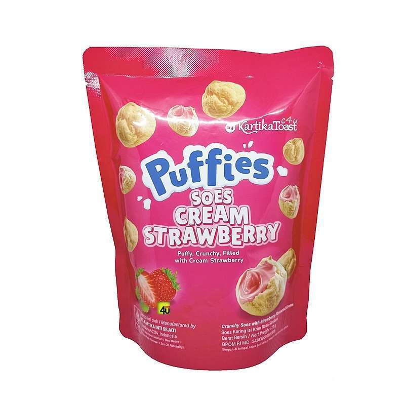 Jual Kartika Sari Puffies Soes Cream Strawberry 72gram | Shopee Indonesia
