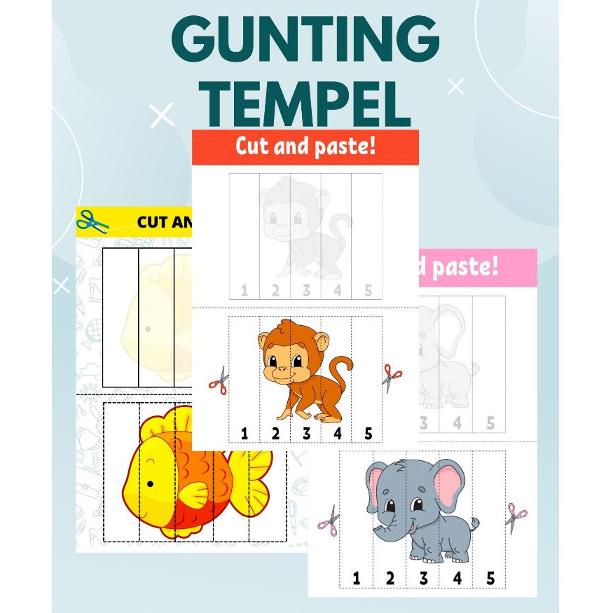 Jual Mainan Edukasi Anak Menggunting dan Menempel Vol.6 / Menggunting ...