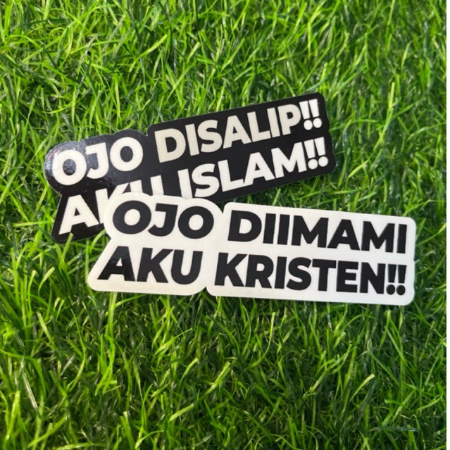 Jual OJO DISALIP AKU ISLAM !! Sticker Cutting pola tinggal tempel plat ...