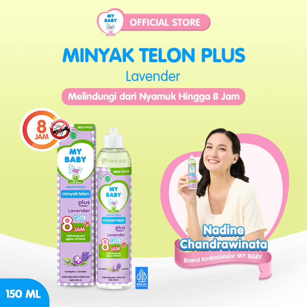 Jual MY BABY Minyak Telon Plus Lavender 150 mL - Minyak Bayi Anti Nyamuk 8 Jam - Exp : 07.2027 ...