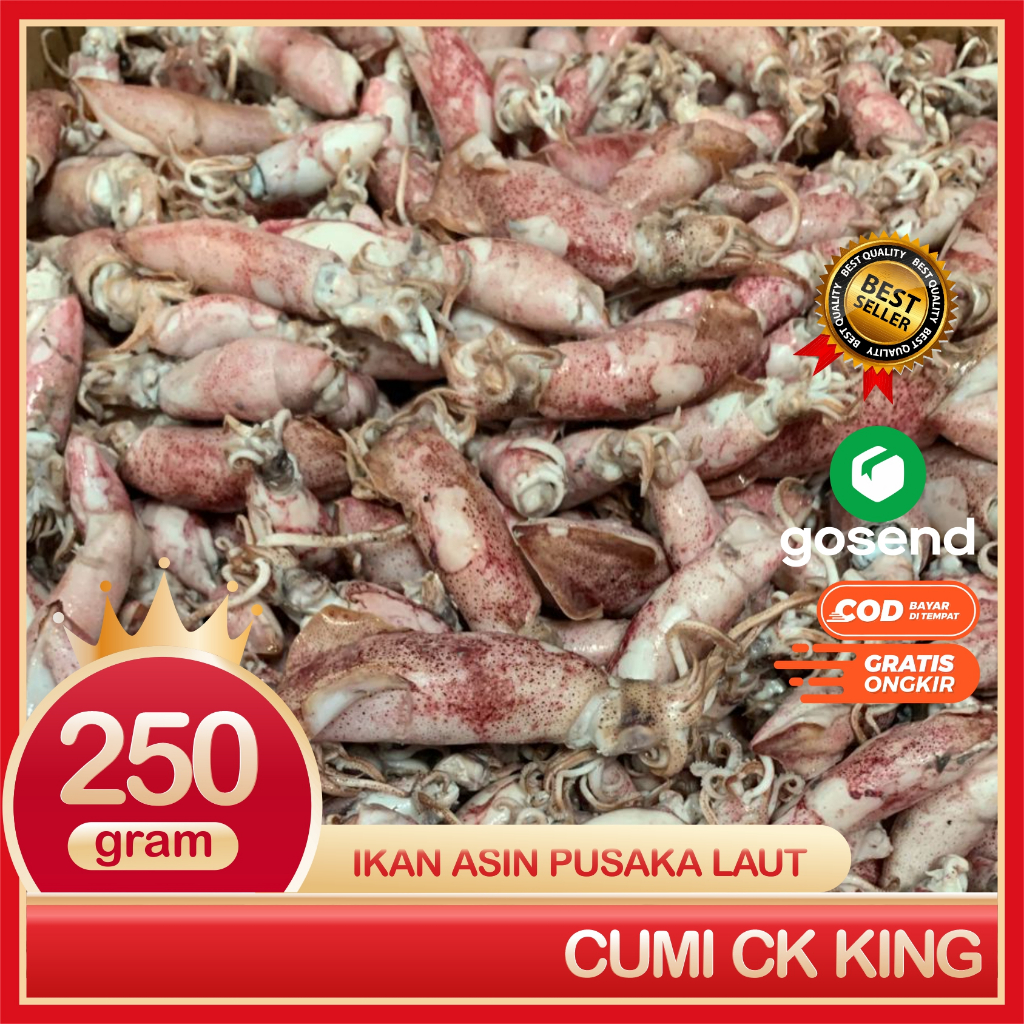 Jual Cumi CK KIng Sotong Cumi Asin Cumi Rebus Super Bersih Dan Segar 250 Gram | Shopee Indonesia