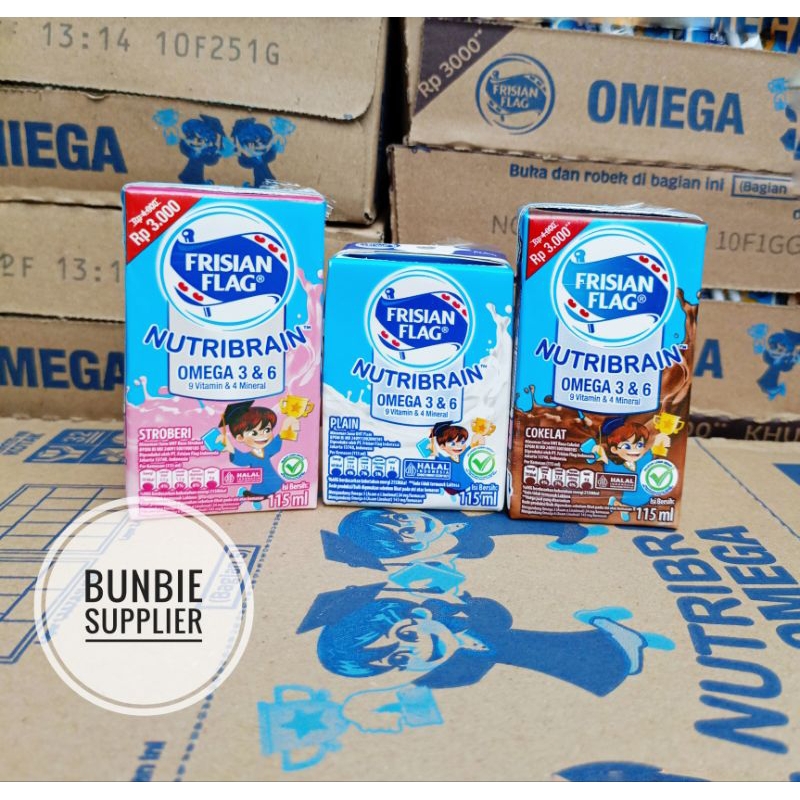 Jual Frisian Flag Susu UHT Nutribrain Omega 115ml Isi 36pcs (KARTON ...