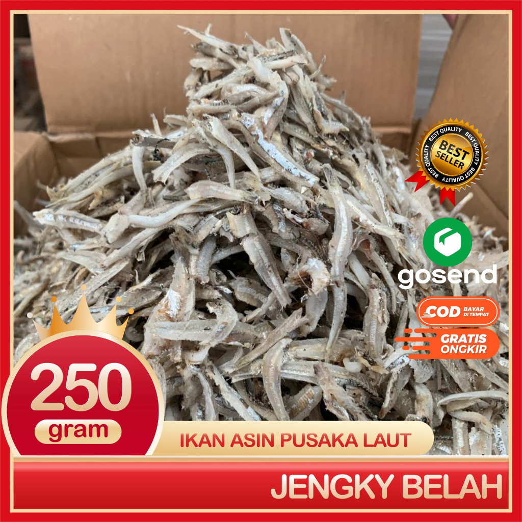 Jual Ikan Teri Jengky Belah Ikan Asin Teri Jengky Super Bersih Dan Segar 250 gram | Shopee Indonesia