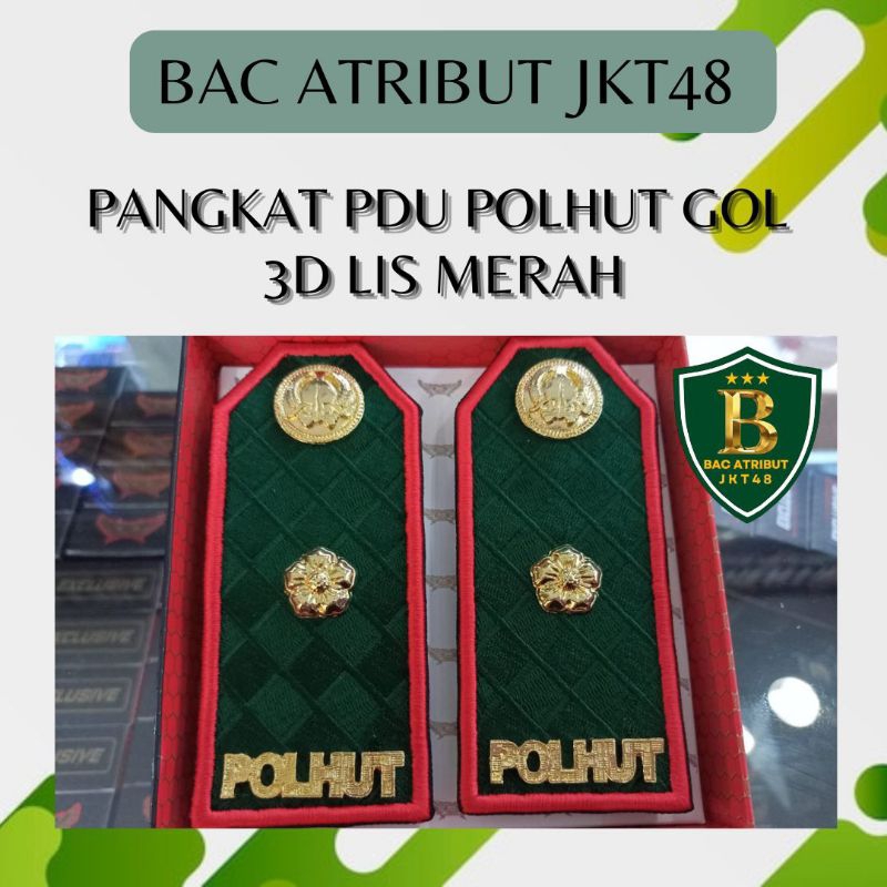 Jual BAC ATRIBUT JKT48 - PANGKAT PDU POLHUT GOL 3D LIS MERAH | Shopee ...
