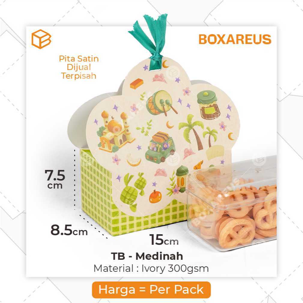 Jual Box Idul Fitri Dus Toples Persegi Panjang Hampers Kue Kering ...