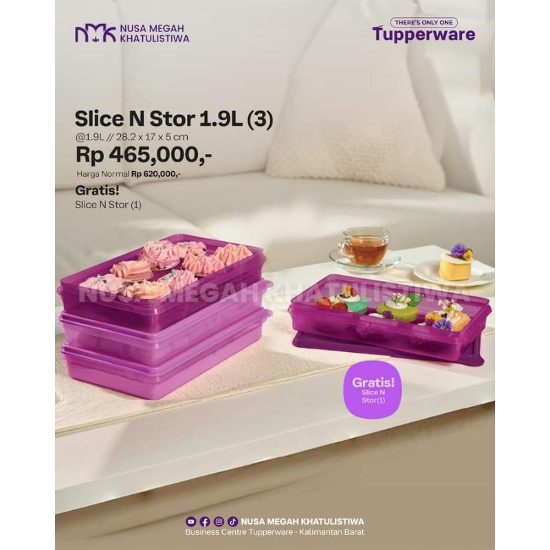 Jual Slice N Stor (1)/Tempat sajian irisan/potongan cake/kue lapis ...