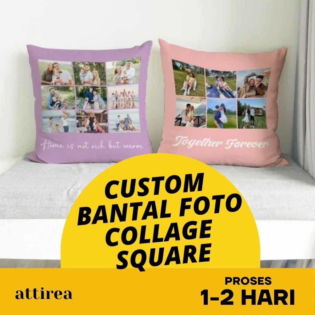Jual Bantal Custom Foto 2 sisi FULL PRINTING Persegi | Shopee Indonesia