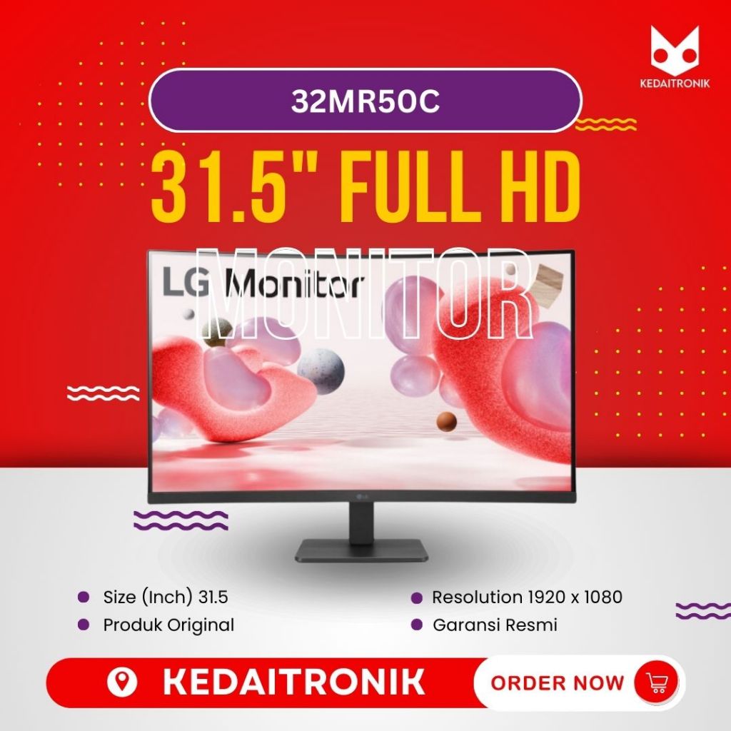 Jual Monitor LG 32MR50C 32 Inch FHD VA 100Hz Curved HDMI Monitor ...