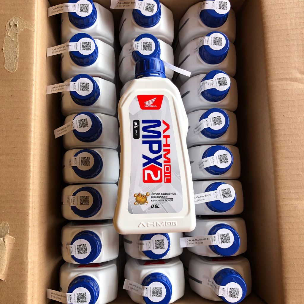 Jual (PAKET 1 DUS) OLI AHM MPX2 10W-30 0,8L 24 BOTOL (IDEMITSU BARCODE ...
