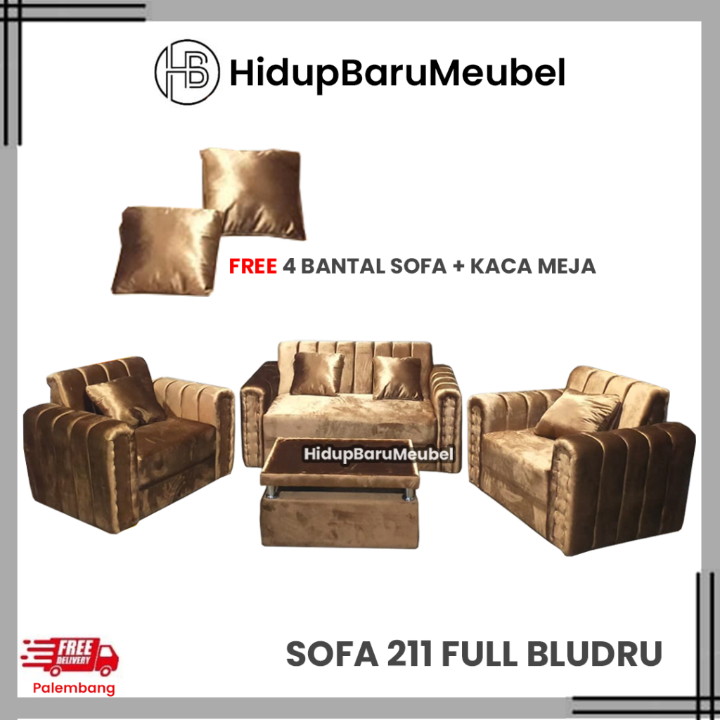 Jual Sofa 211 Full Bludru Minimalis Diamond / Kursi Ruang Tengah ...