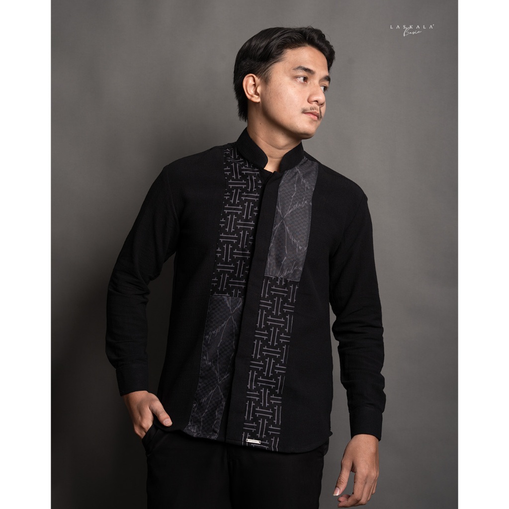 Jual Laskala Basic Hanif Kemeja Koko Muslim Premium Slimfit Lengan ...
