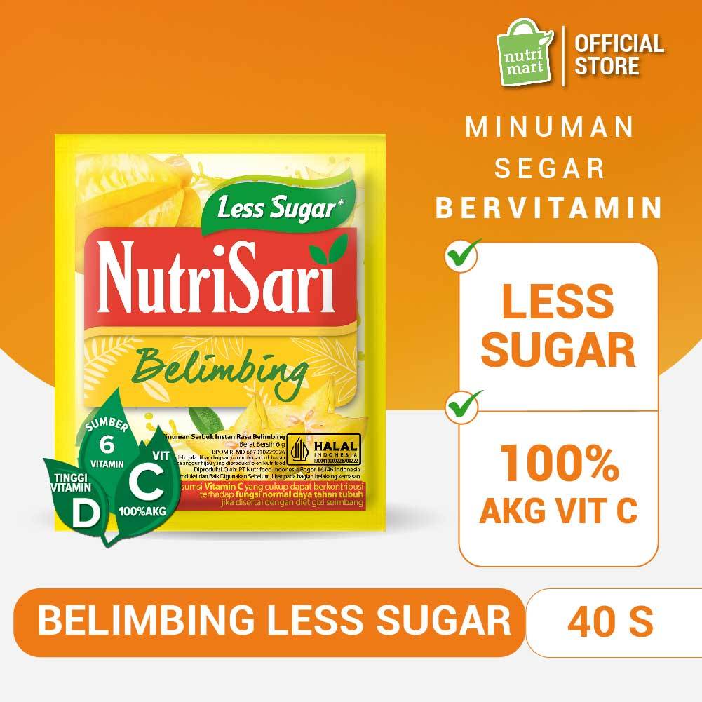 Jual NutriSari Belimbing 40 Sachet - Minuman Buah Blimbing Starfruit ...