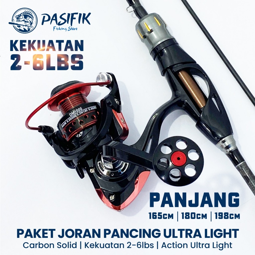 Jual Pusat Alat Pancing - 1 Set Joran Pancing Lure Golden Spinning Action Light Joran Super ...