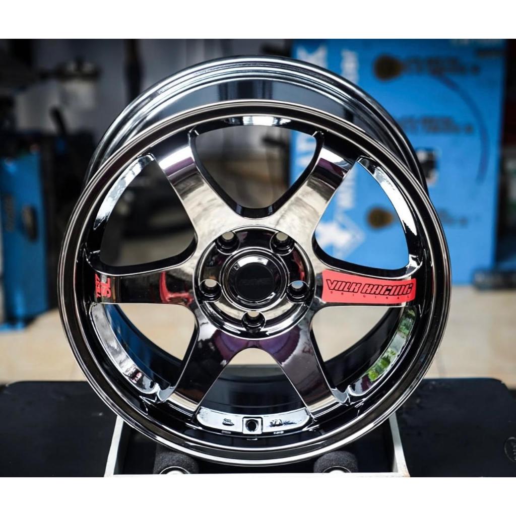 Jual VELG JF J800 TE37 SL BLACK CHROME R17" PCD 5x114 LEBAR 8 ET 38 ...