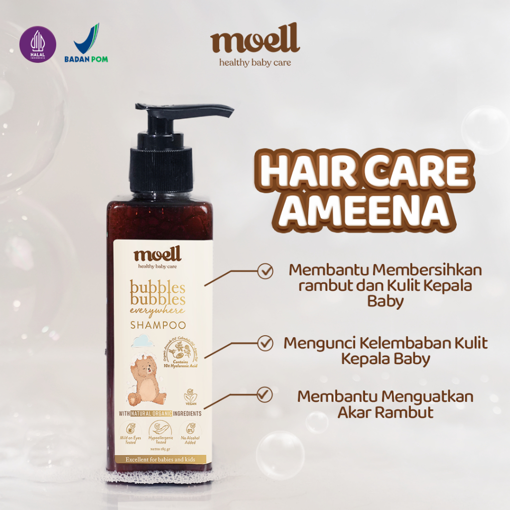 Jual Moell Hair Care Shampoo 185ml & Hair Lotion 100ml With Panax ...