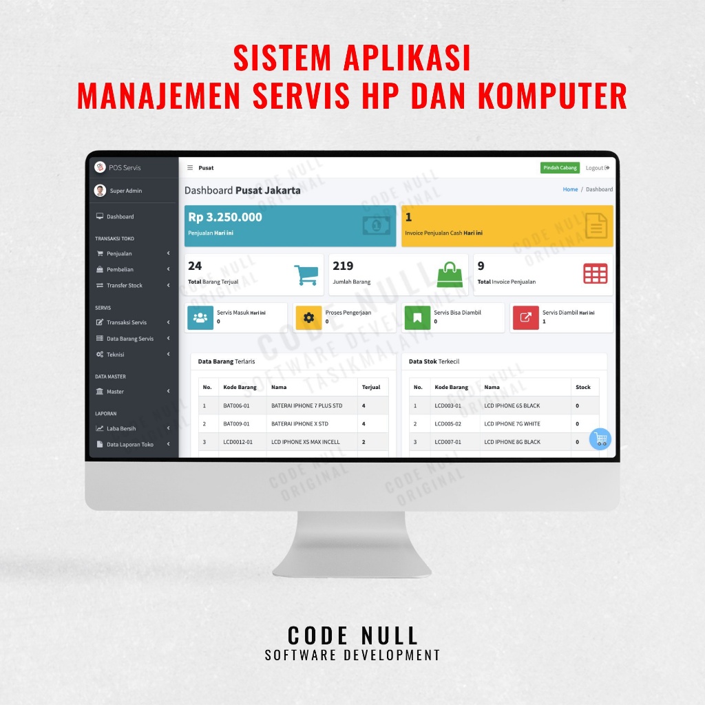 Jual Sistem Aplikasi Manajemen Servis HP dan Komputer | Shopee Indonesia