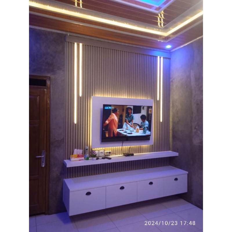 Jual backdrop TV hpl minimalis | Shopee Indonesia