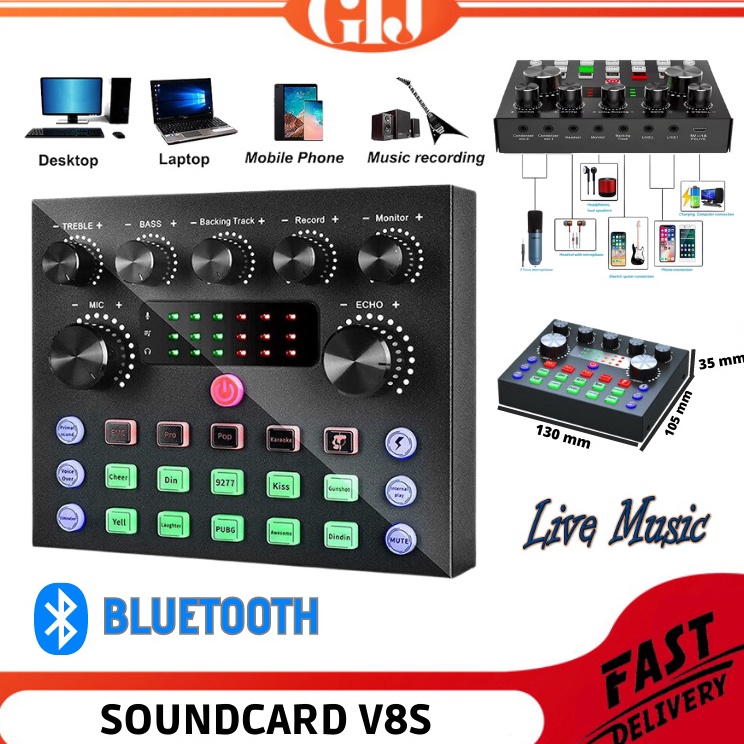 Jual Produk Termurah Sound Card V8S V8s V8 Live Mixer Audio USB ...