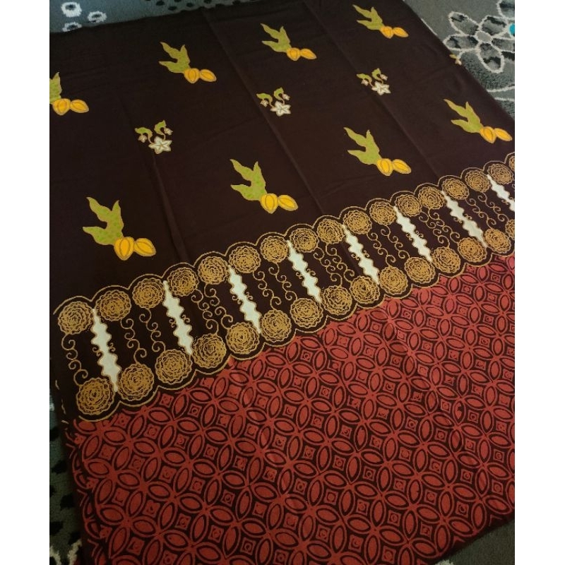 Jual Batik cap motif belimbing Kawung warna coklat | Shopee Indonesia
