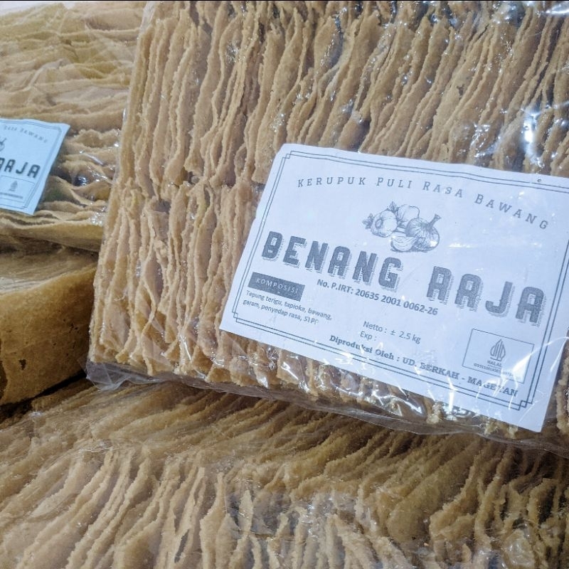 Jual Kerupuk puli mentah rasa bawang / Kerupuk gendar / Kerupuk lempeng ...