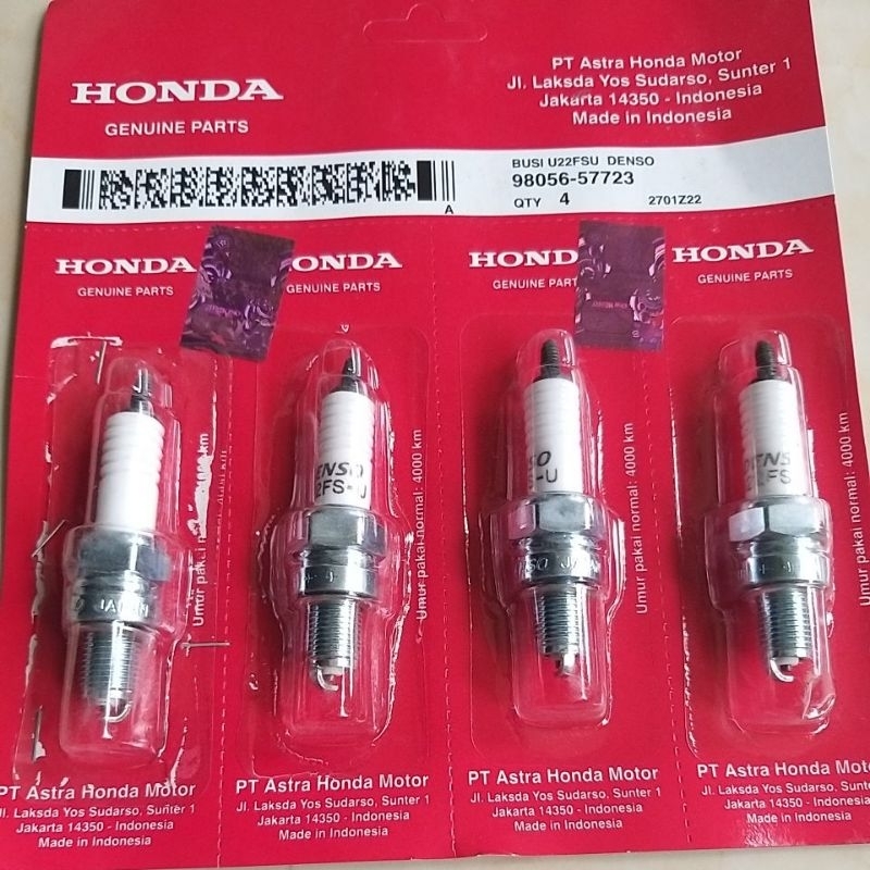 Jual Busi Honda Denso U22FSU GRAND SUPRA X SUPRA FIT MIO (per 4 pcs ...