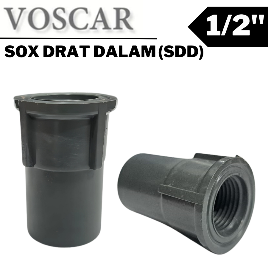 Jual VOSCAR SAMBUNGAN PIPA PVC SDD AW 1/2" SOCK DRAT DALAM AW 1/2 INCH ...